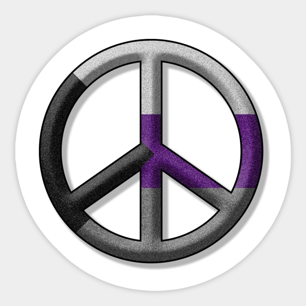 Peace Pride design in Demisexual pride flag colors - Demisexuality - Sticker | TeePublic